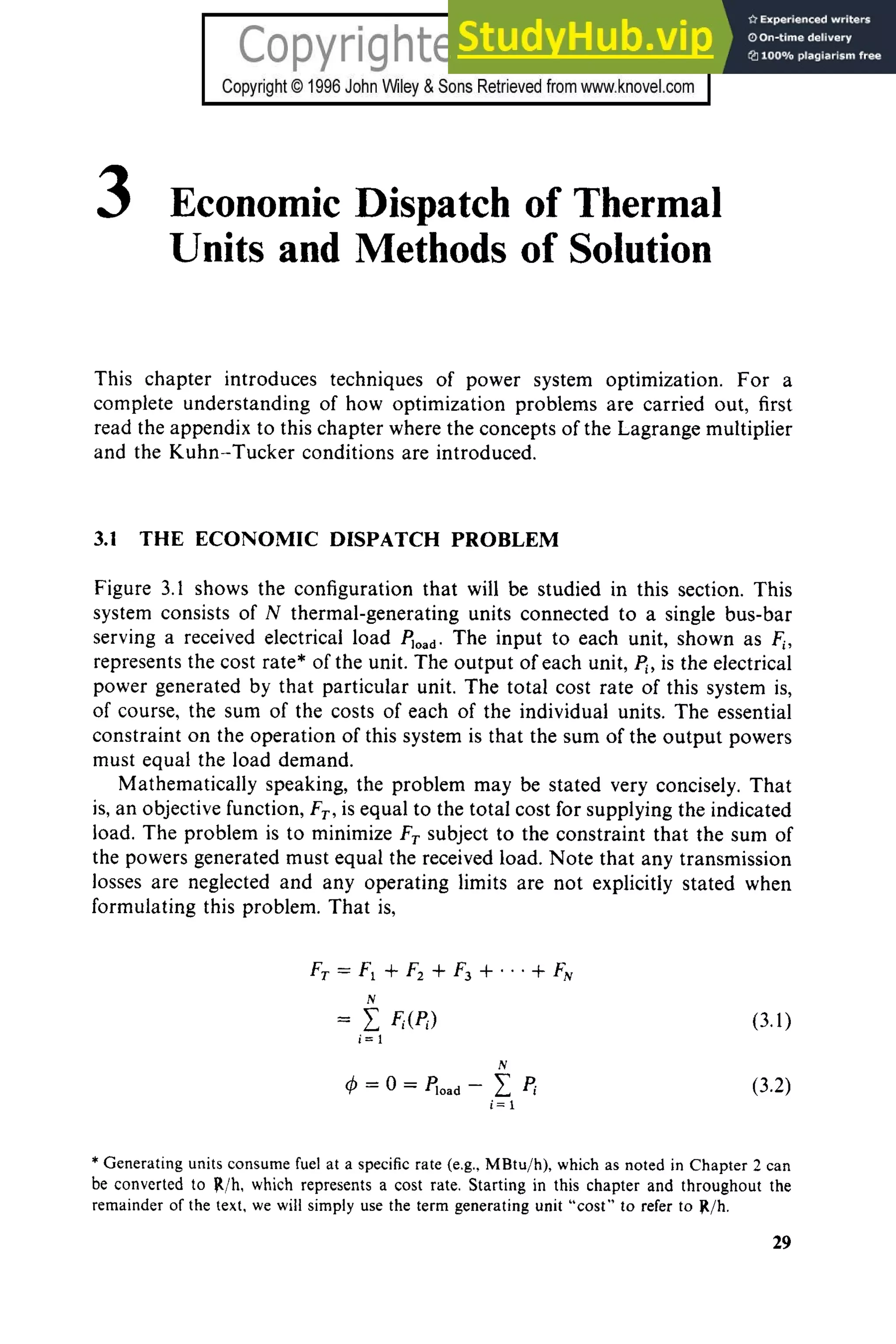 3 Economic Dispatch Of Thermal | PDF