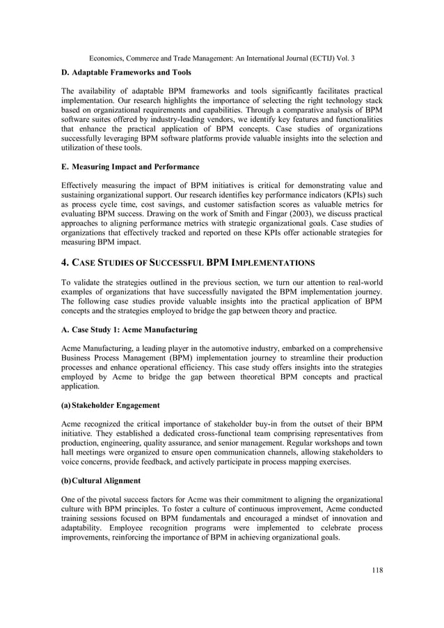 NAVIGATING THE BUSINESS PROCESS MANAGEMENT (BPM) IMPLEMENTATION JOURNEY ...