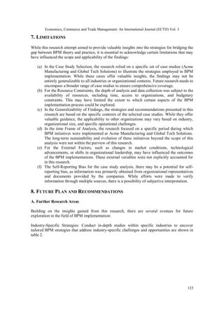 NAVIGATING THE BUSINESS PROCESS MANAGEMENT (BPM) IMPLEMENTATION JOURNEY: STRATEGIES FOR MERGING ...