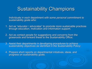 Environmental Champions Presentation | PPT