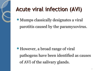 Salivary gland Viral infections | PPT