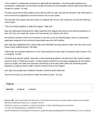 HHC Epic Implementation Large Scale Unprecedented