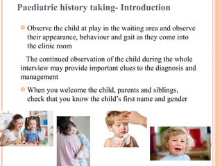 history taking in pediatrics patient by Dr yousef Ayman alsetif | PDF ...
