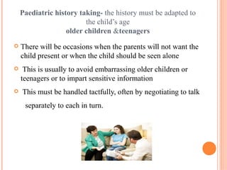 history taking in pediatrics patient by Dr yousef Ayman alsetif | PDF