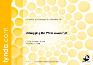DebuggingtheWeb-JavaScript_CertificateOfCompletion | PPT