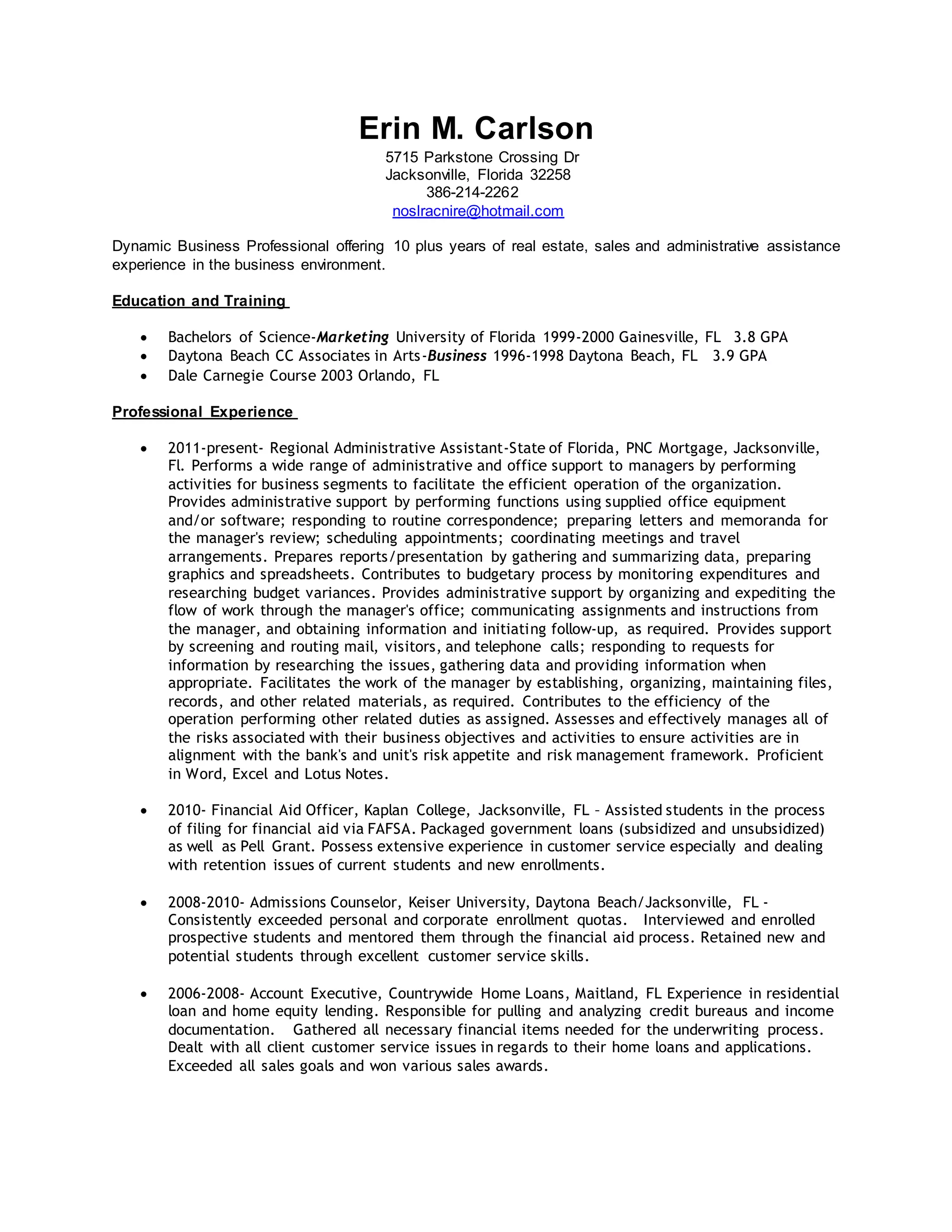 Erin Carlson Resume | DOCX