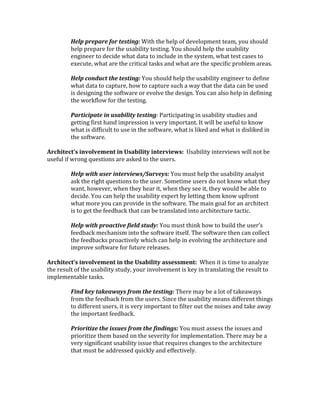 Role of an Architect in Software Usability Engineering | PDF | Internet ...