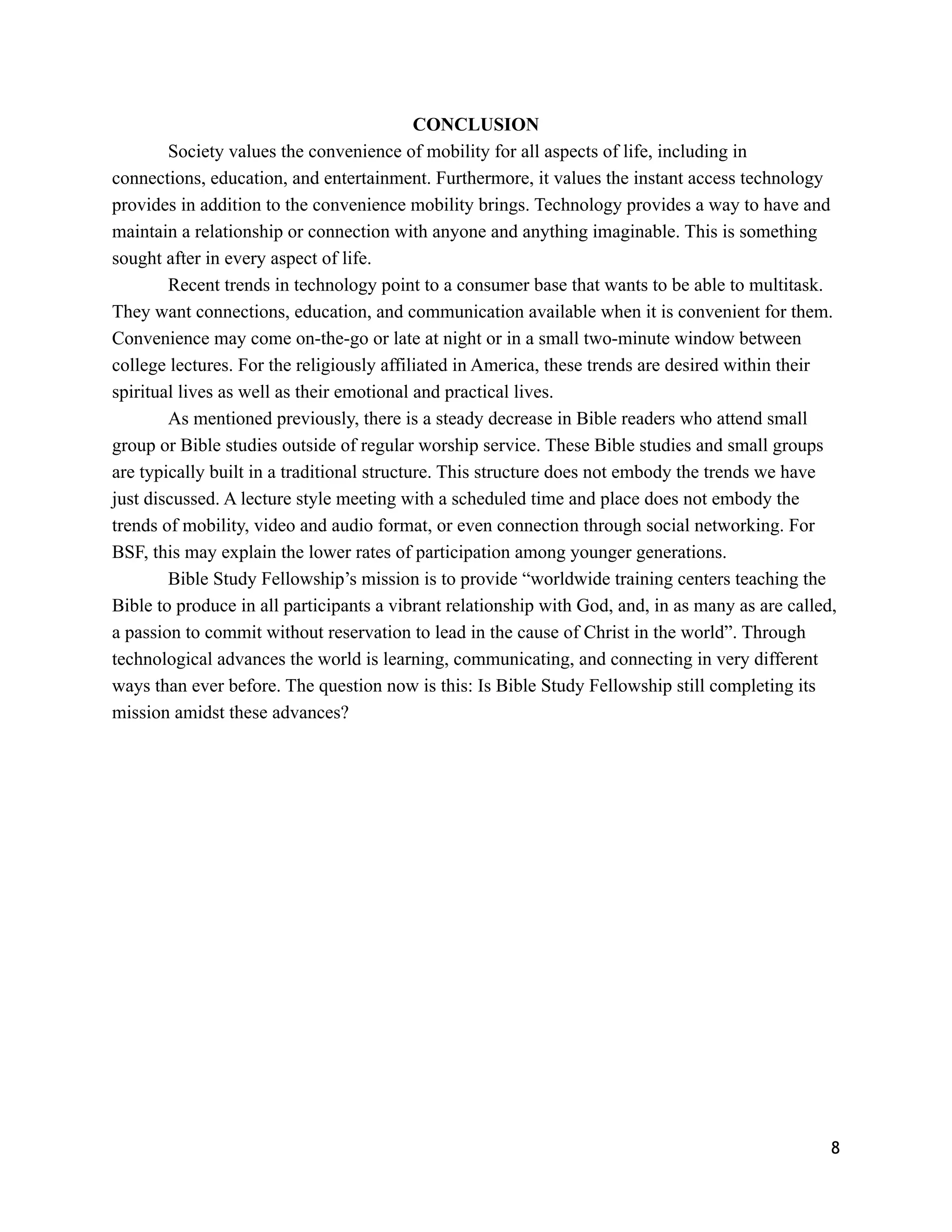 BSF Internship Project | PDF