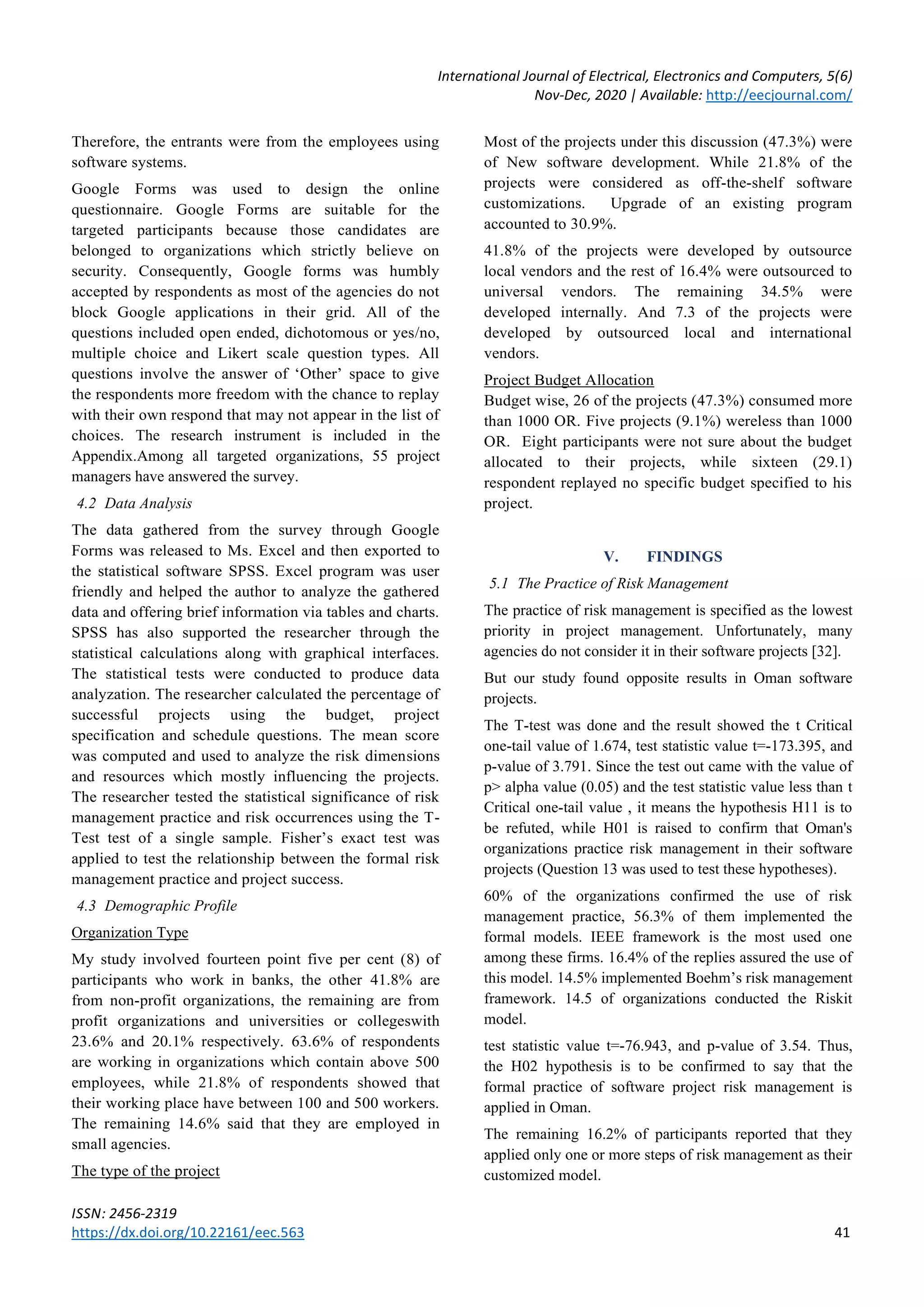 Software Project Risk Management Practice in Oman | PDF