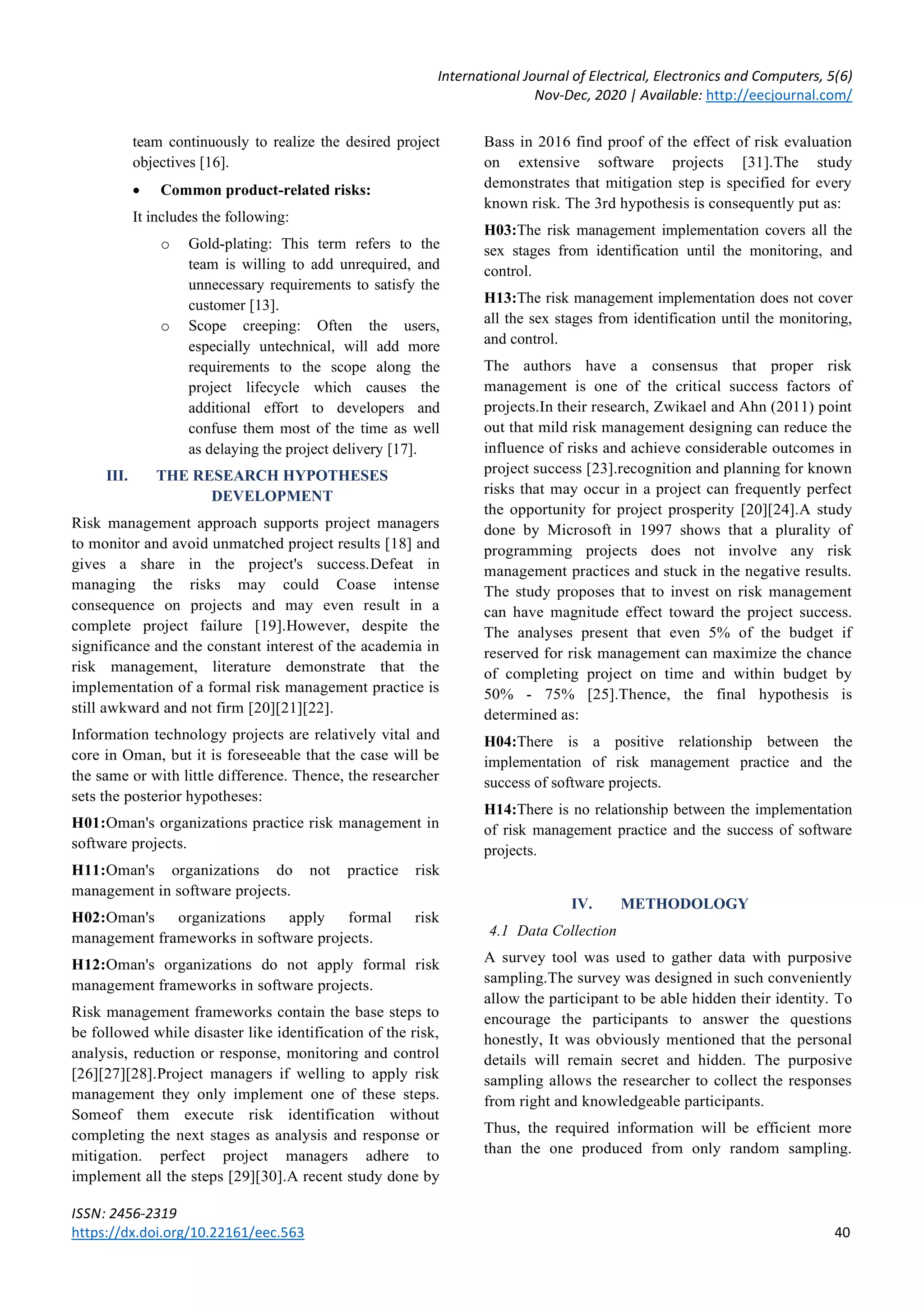 Software Project Risk Management Practice in Oman | PDF