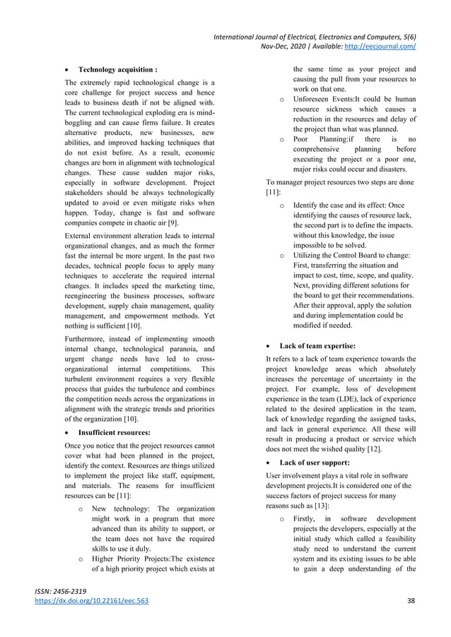 Software Project Risk Management Practice in Oman | PDF