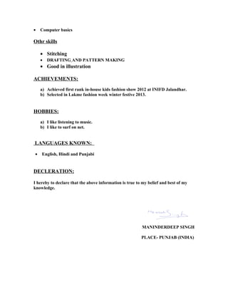 mani resume final | PDF