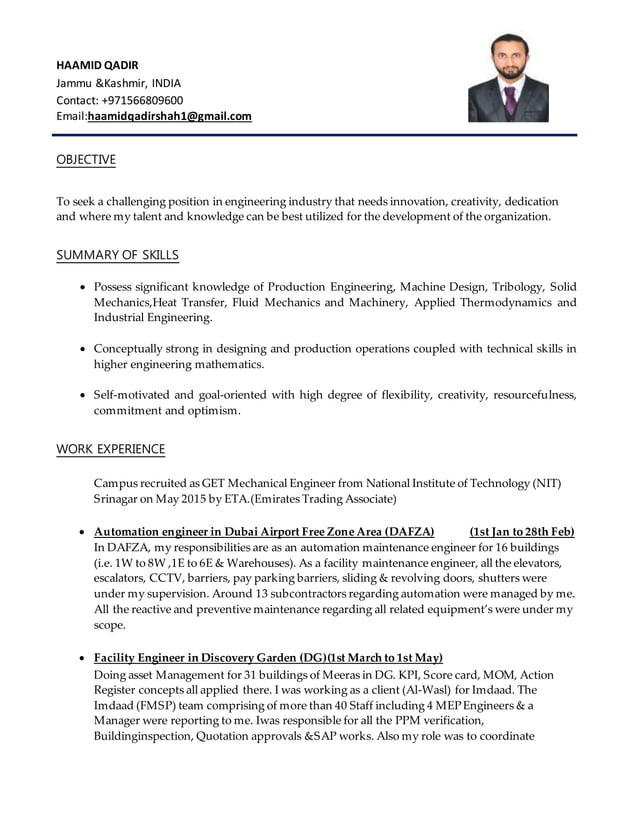 Haamid Resume | DOCX