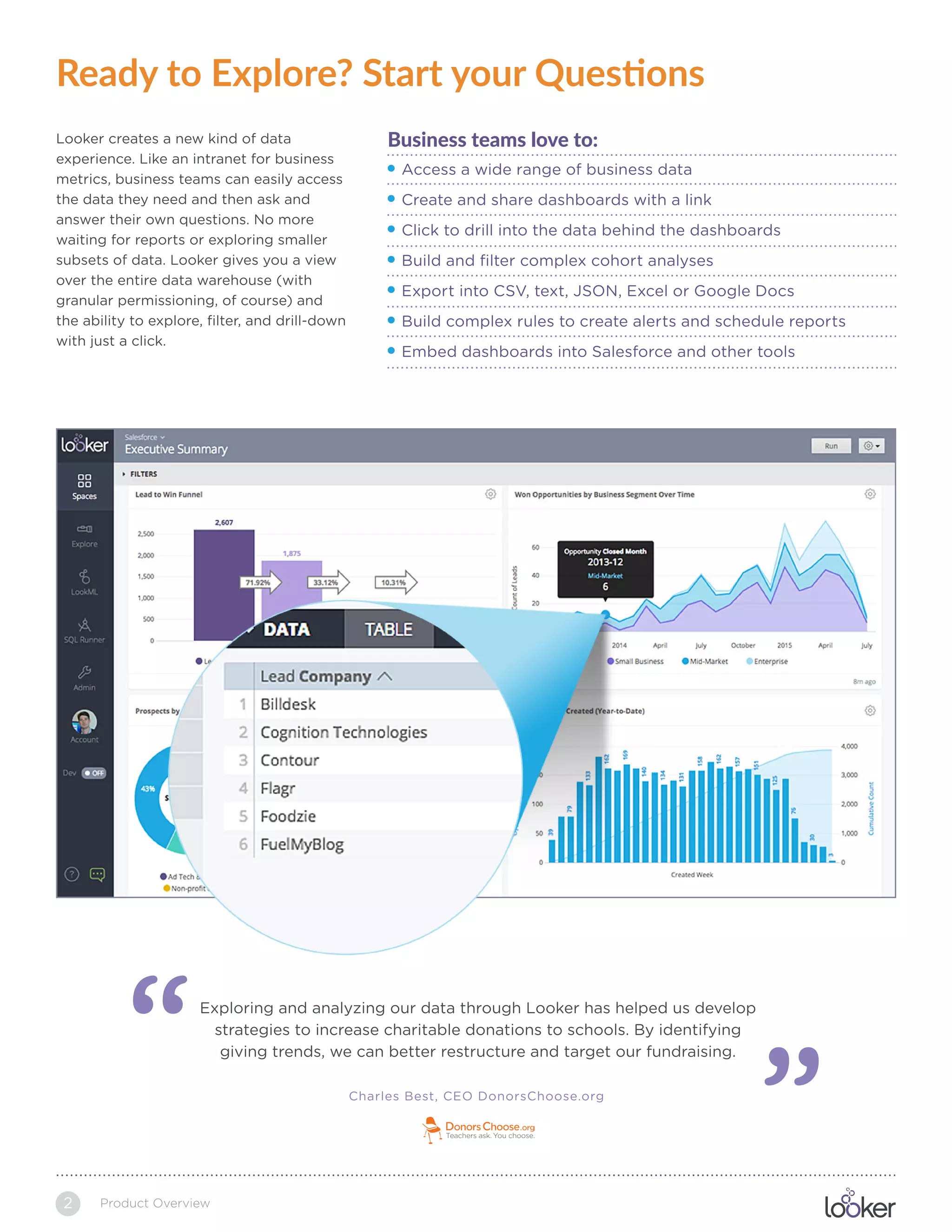 Looker Product Overview | PDF