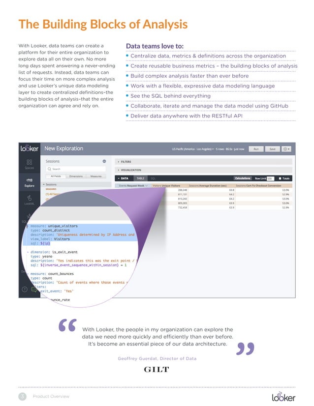Looker Product Overview | PDF
