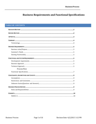 Functional_SpecsBA | PDF