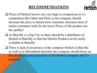 Internship HETTICH | PPT