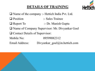 Internship HETTICH | PPT