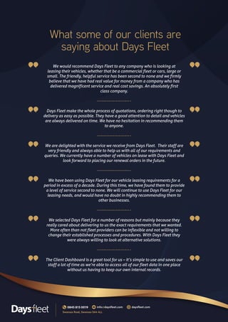 Days Fleet - Brochure | PDF