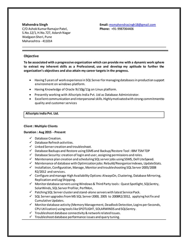 Mahi Resume New | PDF