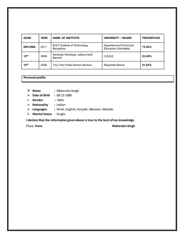 Mahi Resume New | PDF