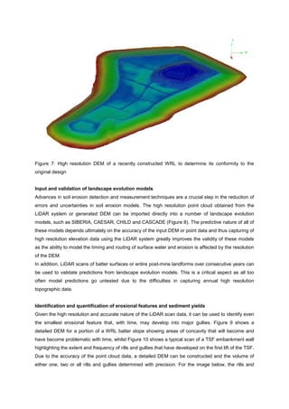 The use of LiDAR in rehabilitation performance and landform stability monitoring Final | PDF