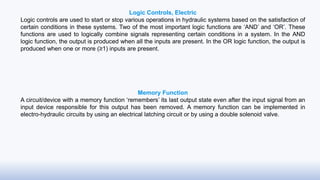 3 electro hydraulic, component, circuits | PPTX