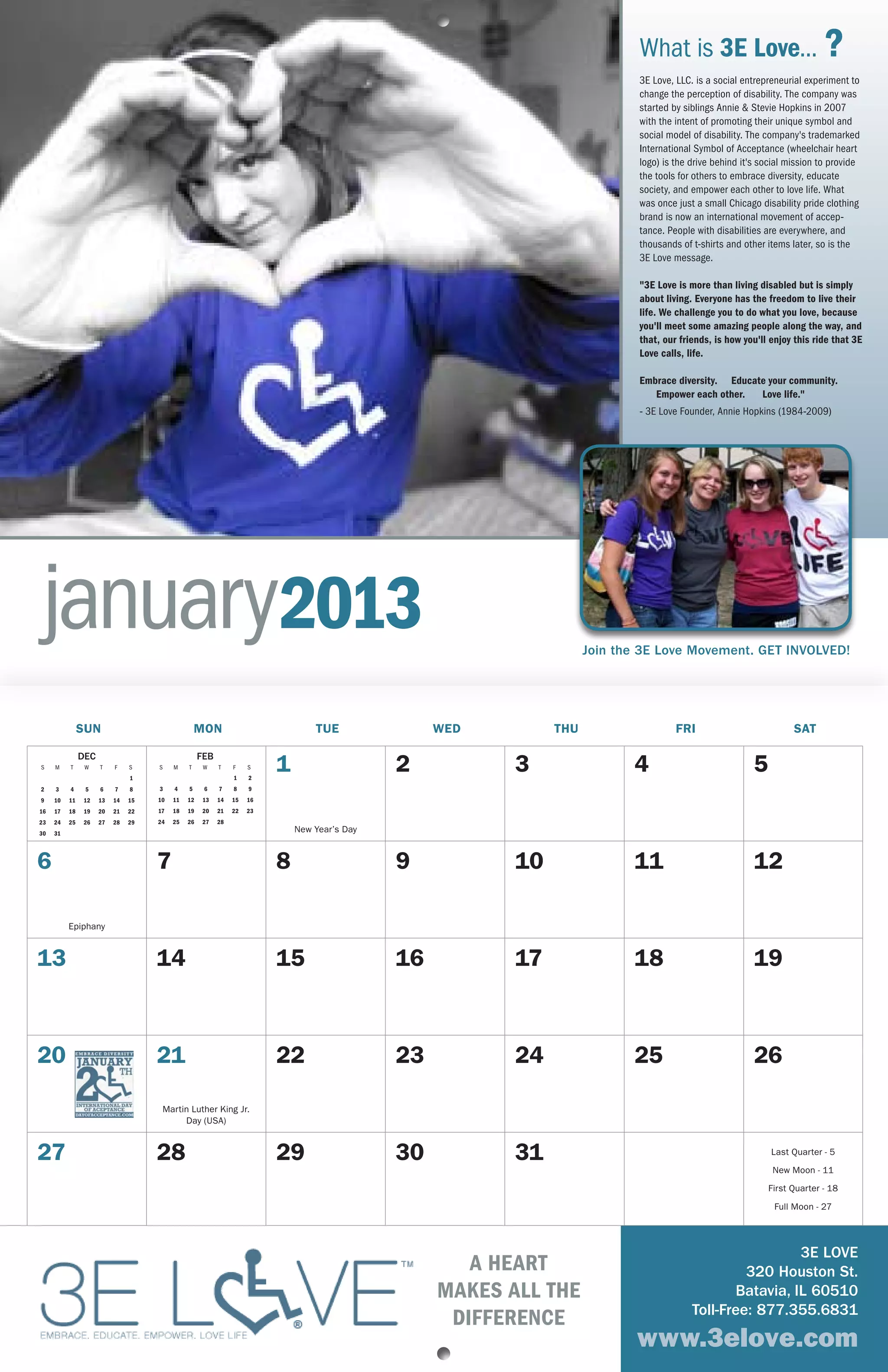 3E Love Customer Calendar | PDF