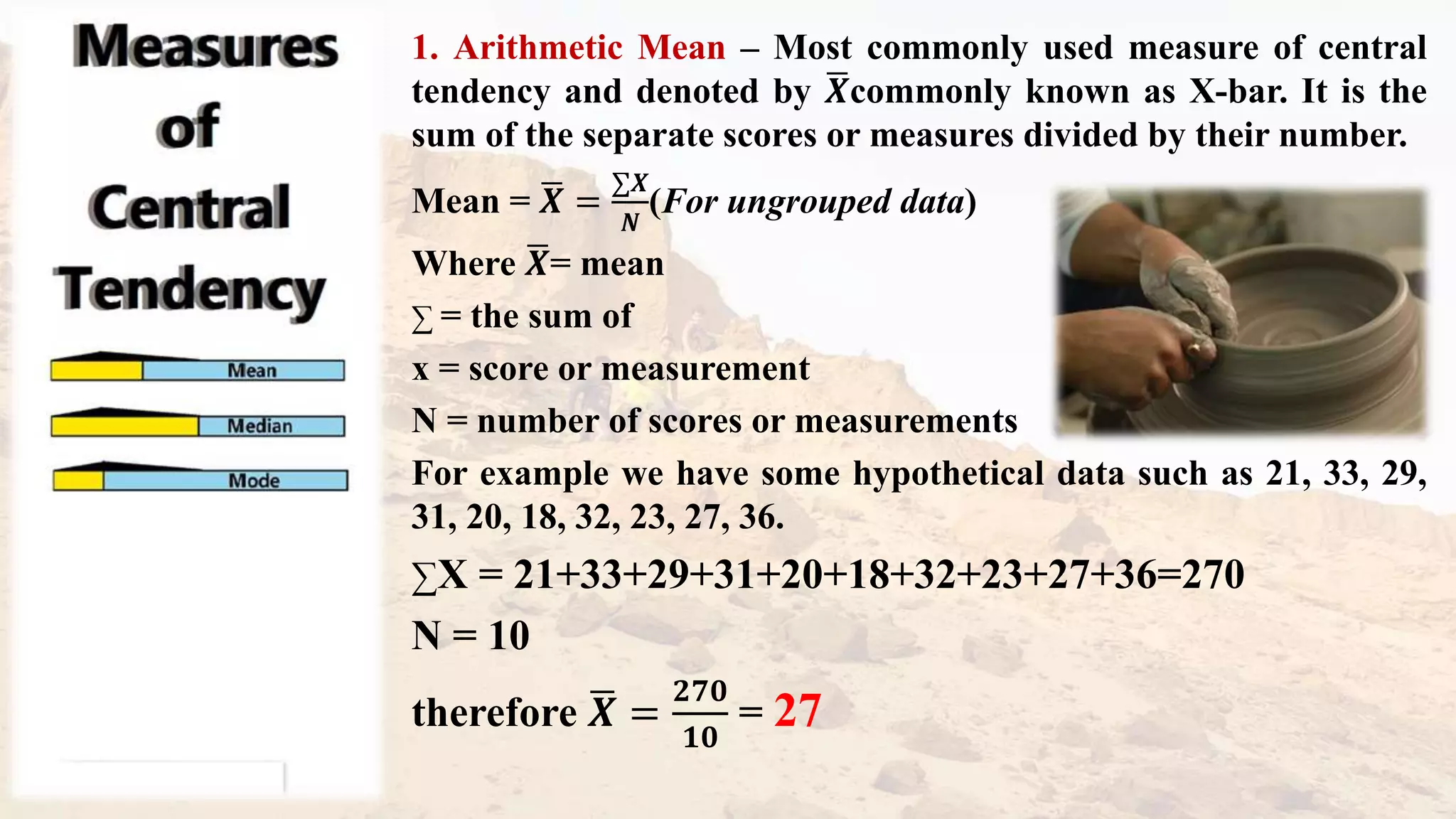 Measures of central tendencies | PPT