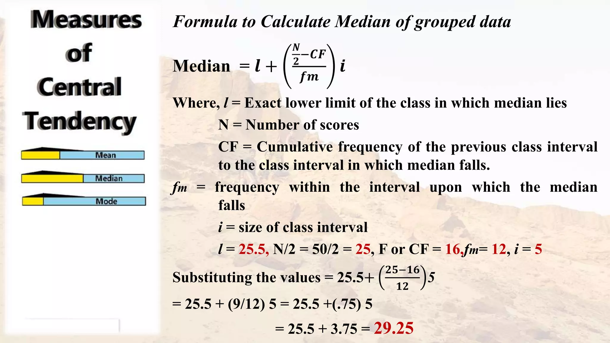 Measures of central tendencies | PPT