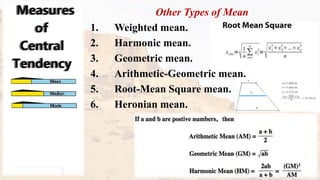 Measures of central tendencies | PPT