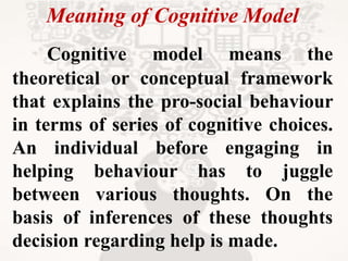 prosocial behaviour cognitive model English | PPT