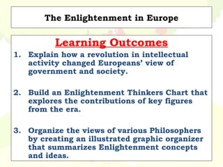Enlightenment Thinkers Chart