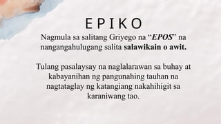 ARALIN 3 SA FILIPINO 8 - EPIKO PPT .pptx