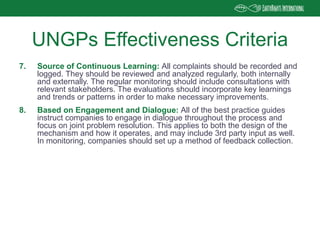 Community-Driven Operational Grievance Mechanism (OGM) | PPTX