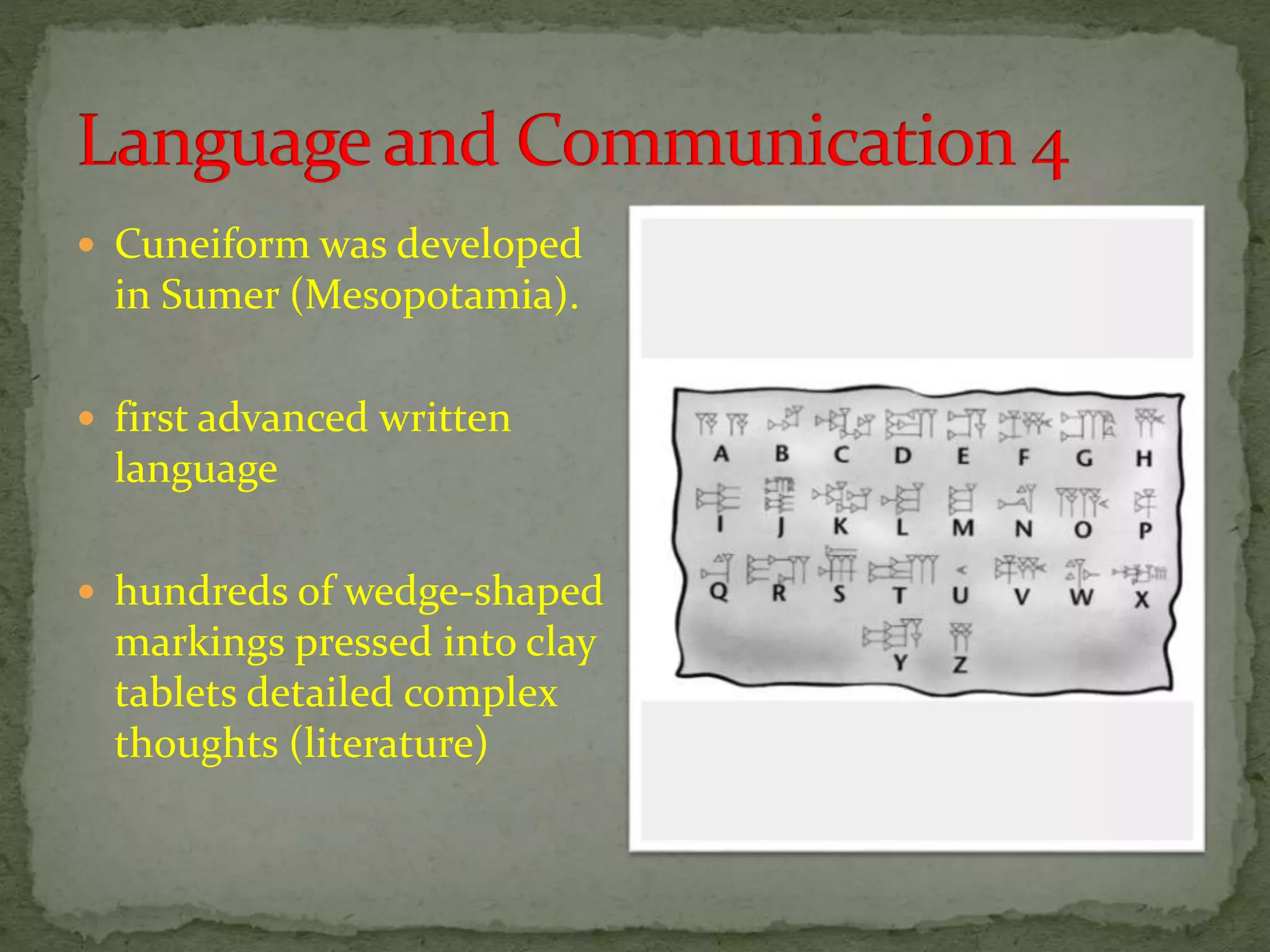3e river valley civilization language and communication | PPT