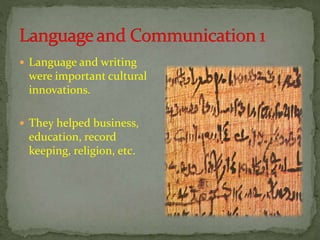 3e river valley civilization language and communication | PPTX