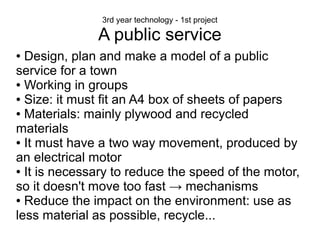 3 eso first project - a public service | PPT