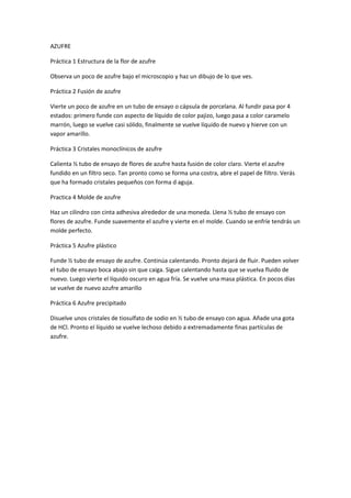3º eso práctica inorgánica | DOC