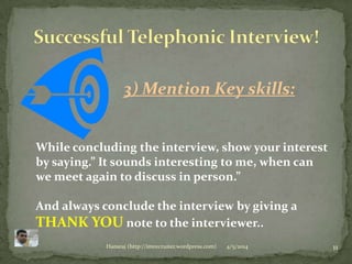 3 essentials for a successful telephonic interview | PPT