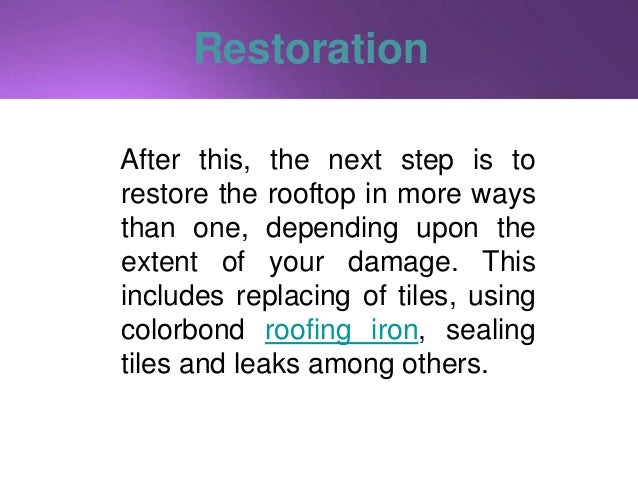 3 essential sub steps of modern roof restoration