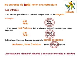 Eduwiki: estructura del contingut | PPT