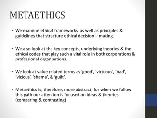 Business Ethics: ethical theories | PPTX