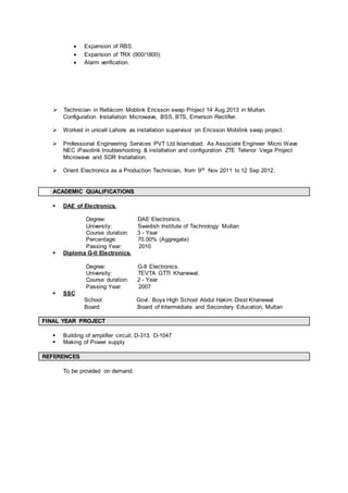 Liaqat's CV(1) | PDF