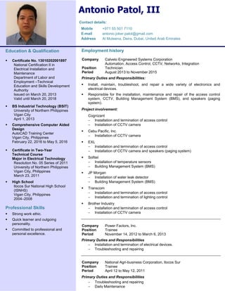 Antonio Patol III_2016_v2 | PDF