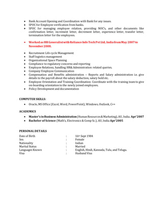 CV - Swathi Marianna 20th September 2016 | DOCX