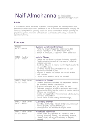 Naif Almohanna CV | DOCX