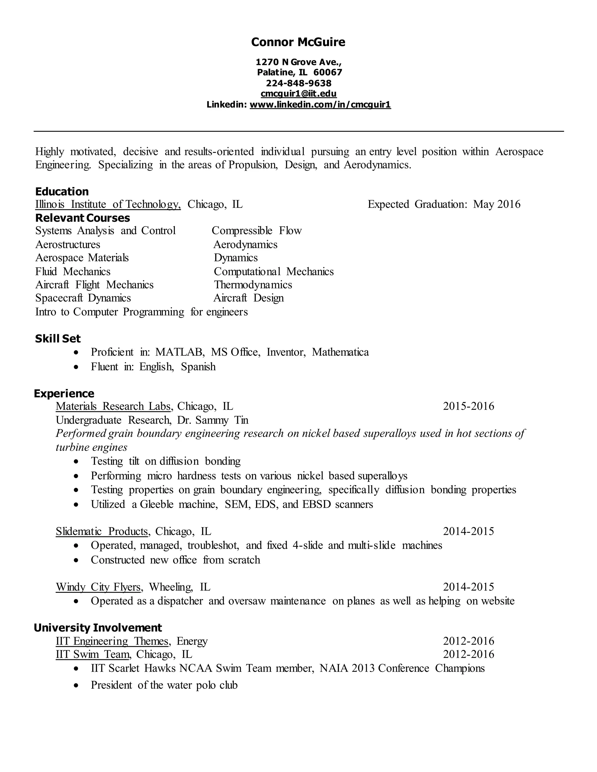 Connor's Resume updated 2 | PDF