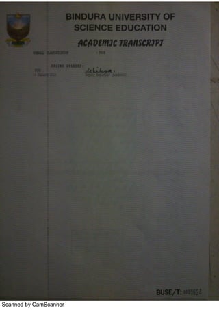 nyasha mkwasi | PDF | Secondary Education | Education