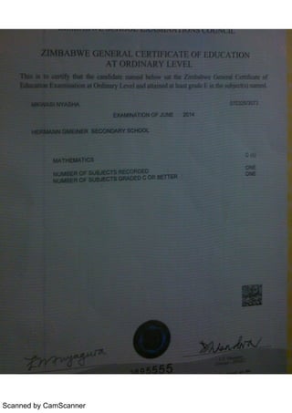 nyasha mkwasi | PDF | Secondary Education | Education